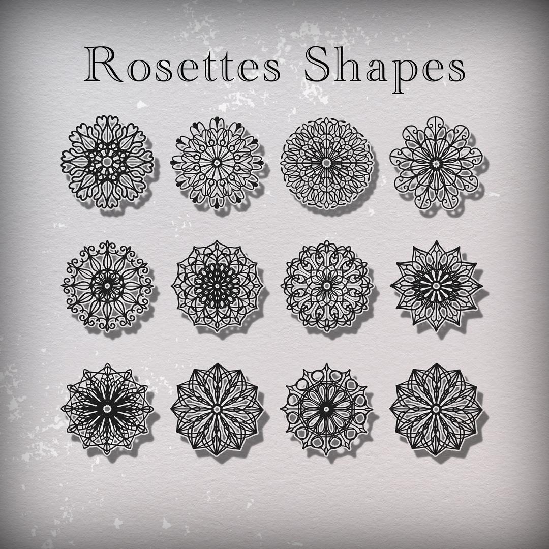 Rosette Custom Shapes - Free Custom-shapes Download | MPB