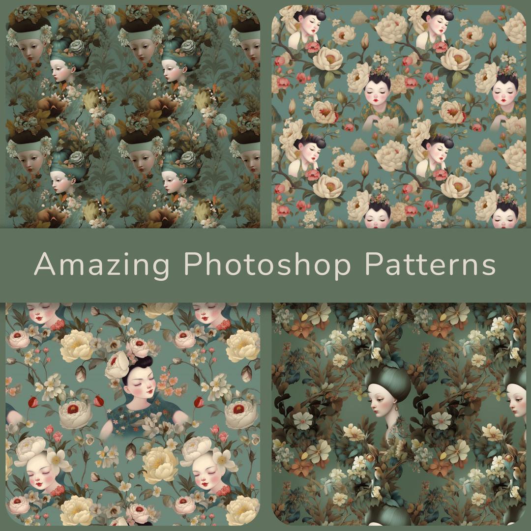 Vintage Extraordinaire Photoshop Patterns - Free PAT Download | MPB