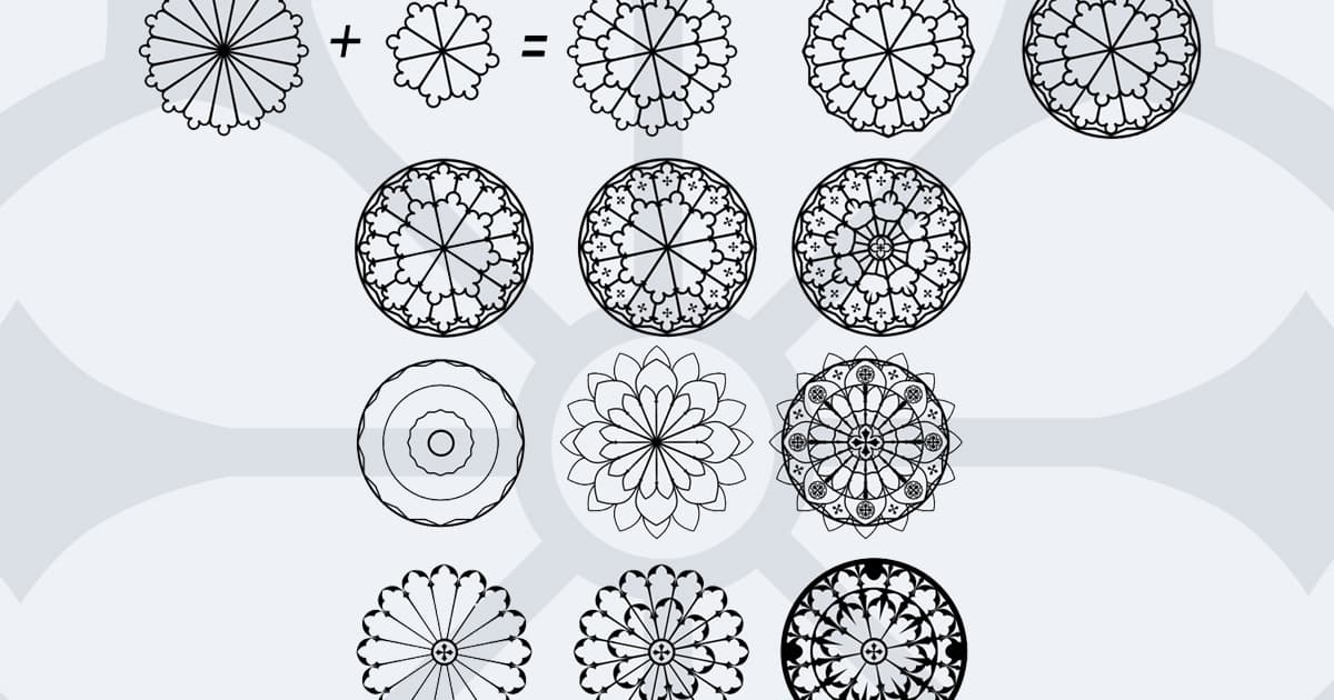 Rose Windows Shapes - Free Custom-shapes Download | MPB