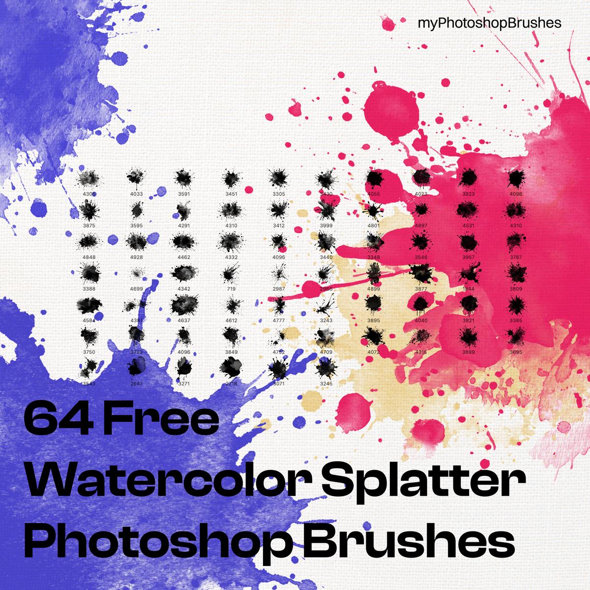 Free Splatter & Ink Photoshop Brushes | MPB