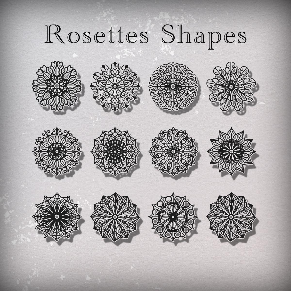 Rosette Custom Shapes - Free Custom-shapes Download | MPB