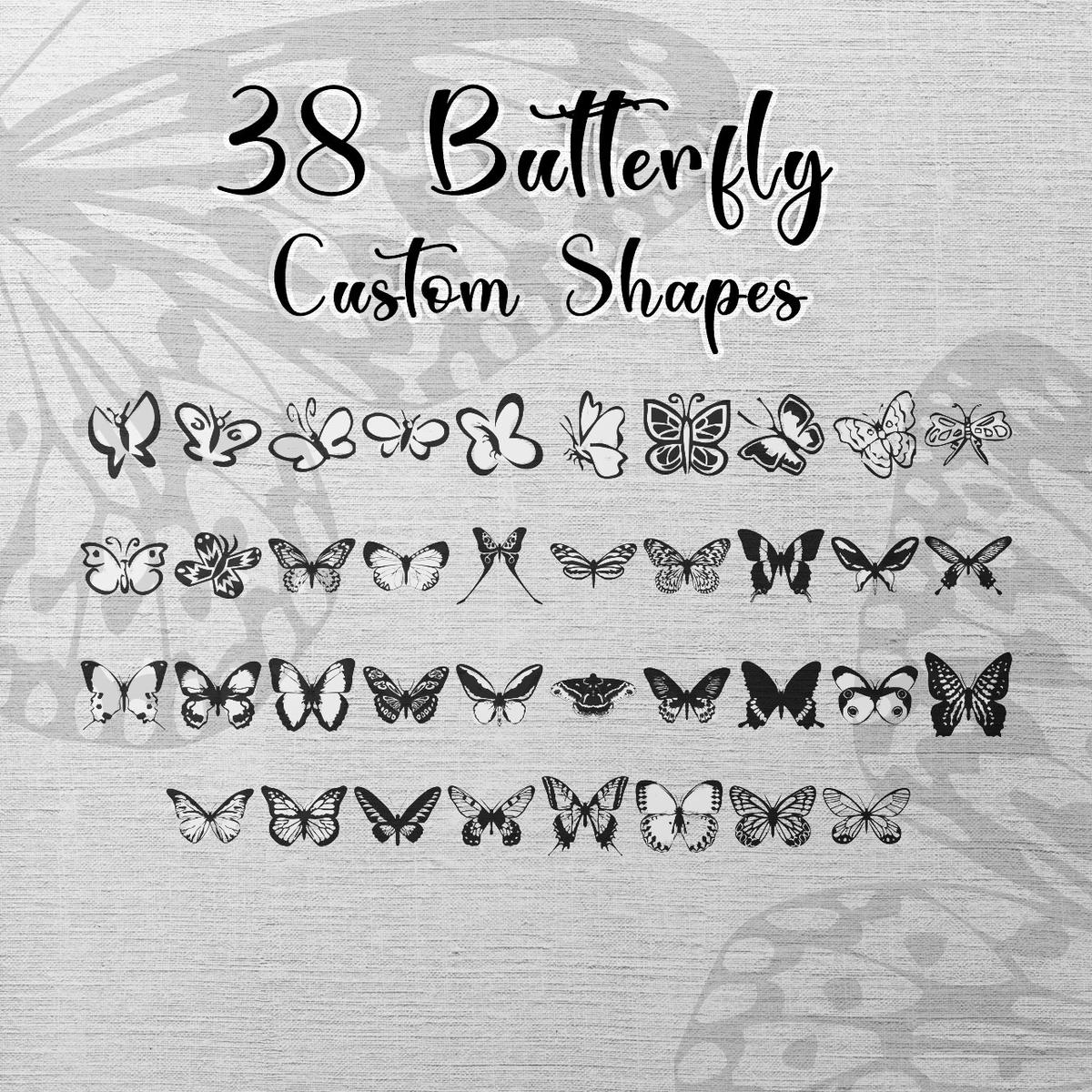38 Butterfly Custom Shapes - Free Custom-shapes Download | MPB