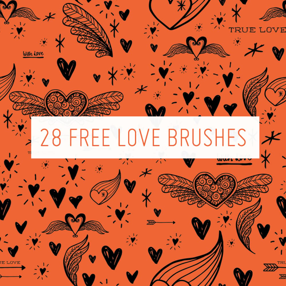 28 Free Love Brushes - Free ABR Download | MyPhotoshopBrushes
