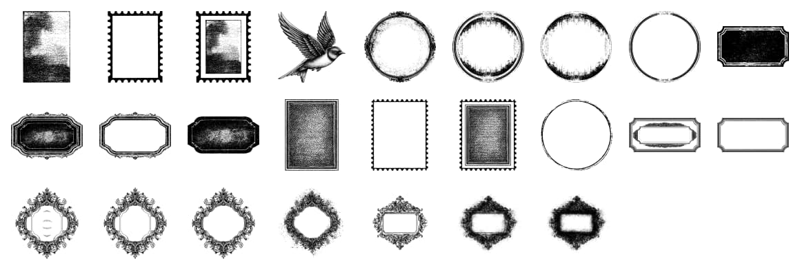 Grunge Frame Brushes - Free ABR Download | MPB