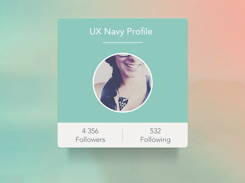 Profile UI - Free Free-psd Download | MyPhotoshopBrushes