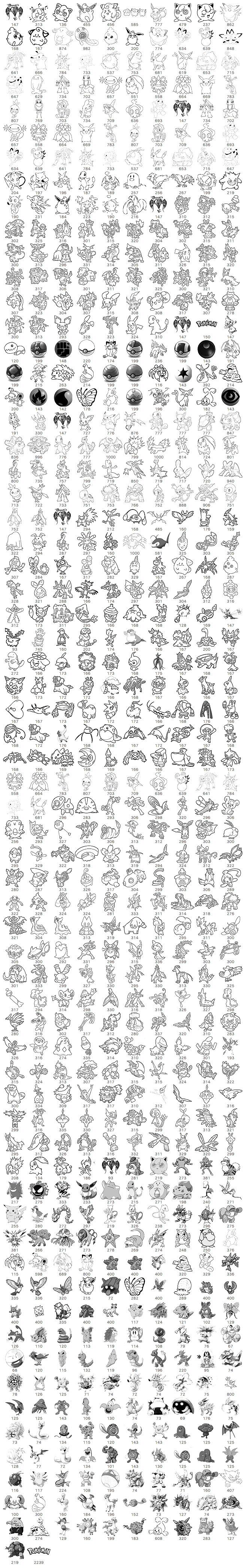 Huge Pack of Pokemon Brushes - Free ABR Download | MPB