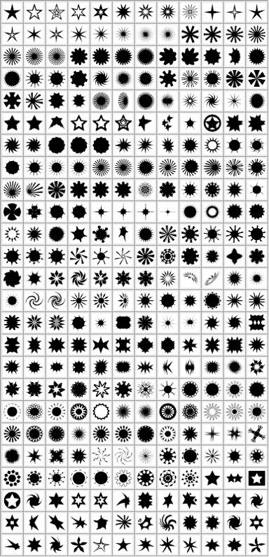Custom Shapes Stars - Free Custom-shapes Download | MPB