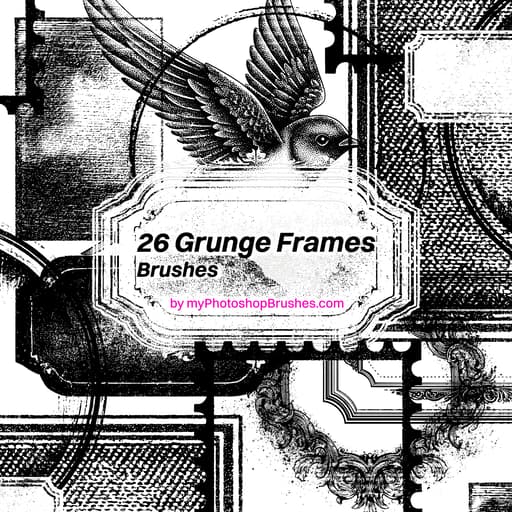 Grunge Frame Brushes - Free ABR Download | MPB