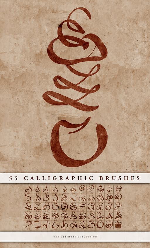 Calligraphy Free Brushes - Free ABR Download | MyPhotoshopBrushes