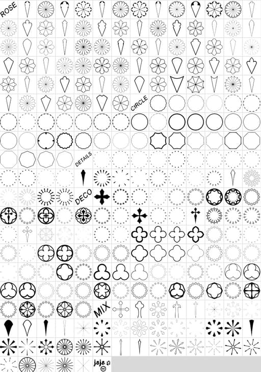 Rose Windows Shapes - Free Custom-shapes Download | MPB