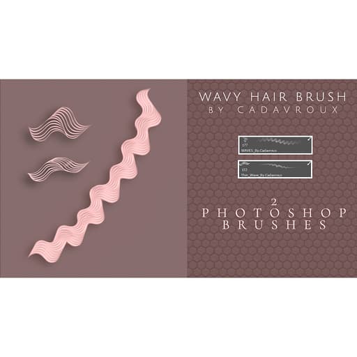 Wavy Hair Photoshop Brushes - Free ABR Download | MPB