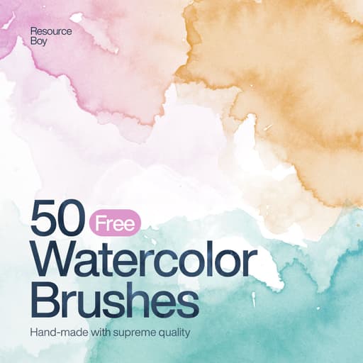 50 Watercolor Photoshop Brushes - Free ABR Download | MPB