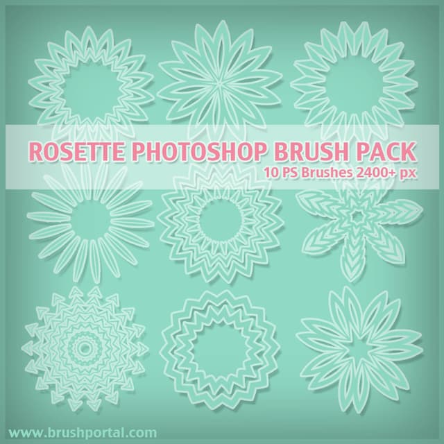 Free Rosette Photoshop Brushes - Free ABR Download | MPB