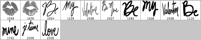 Free Love Kisses Photoshop Brush Set - Free Brushes Download ...