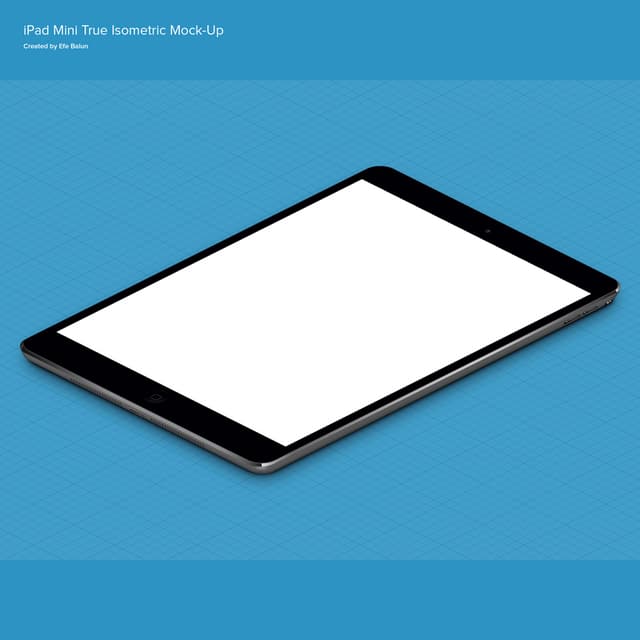 iPad Mini Mock-up - Isometric PSD - Free Free-psd Download ...