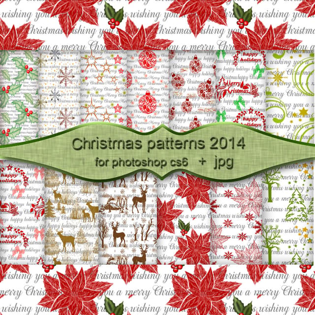 Christmas Patterns - Free PAT Download | MyPhotoshopBrushes