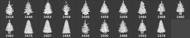 19 Christmas Trees Brushes - Free ABR Download | MyPhotoshopBrushes