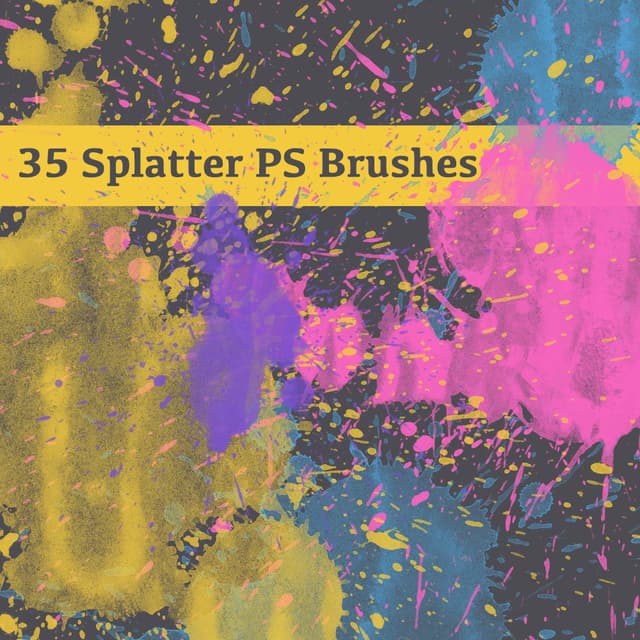 35 Free Splatter Brushes - Free ABR Download | MyPhotoshopBrushes
