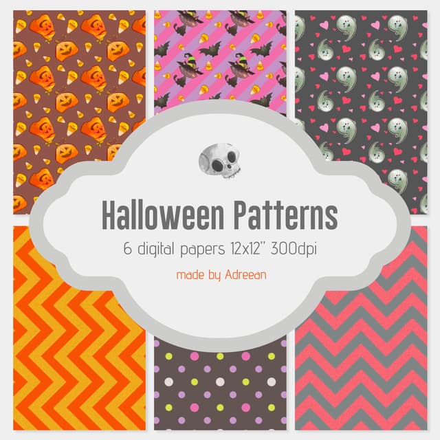 6 Halloween Patterns - Free PAT Download | MPB