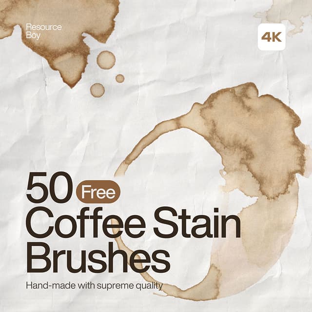 50 Coffee Stain Photoshop Brushes - Free ABR Download | MPB