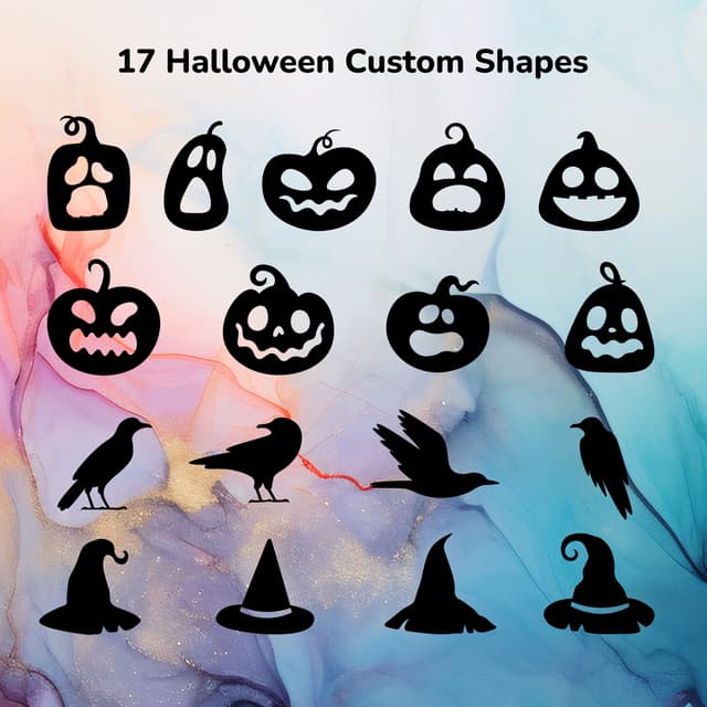 17 Halloween Custom Shapes - Free CSH Download | MyPhotoshopBrushes