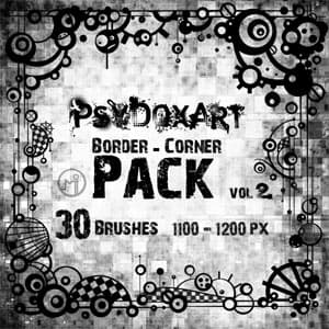 Border - Corner Brushes - Free RAR Download | MyPhotoshopBrushes