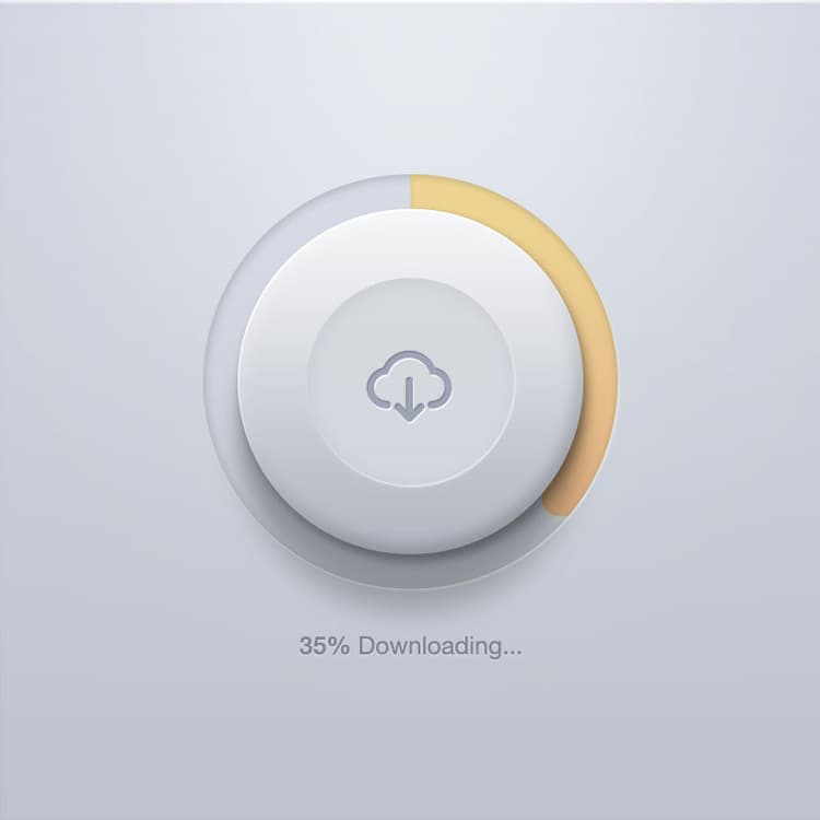 Round PSD Download Button - Free Free-psd Download | MPB