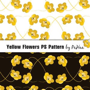 Yellow Flowers PS Pattern - Free Patterns Download | MPB