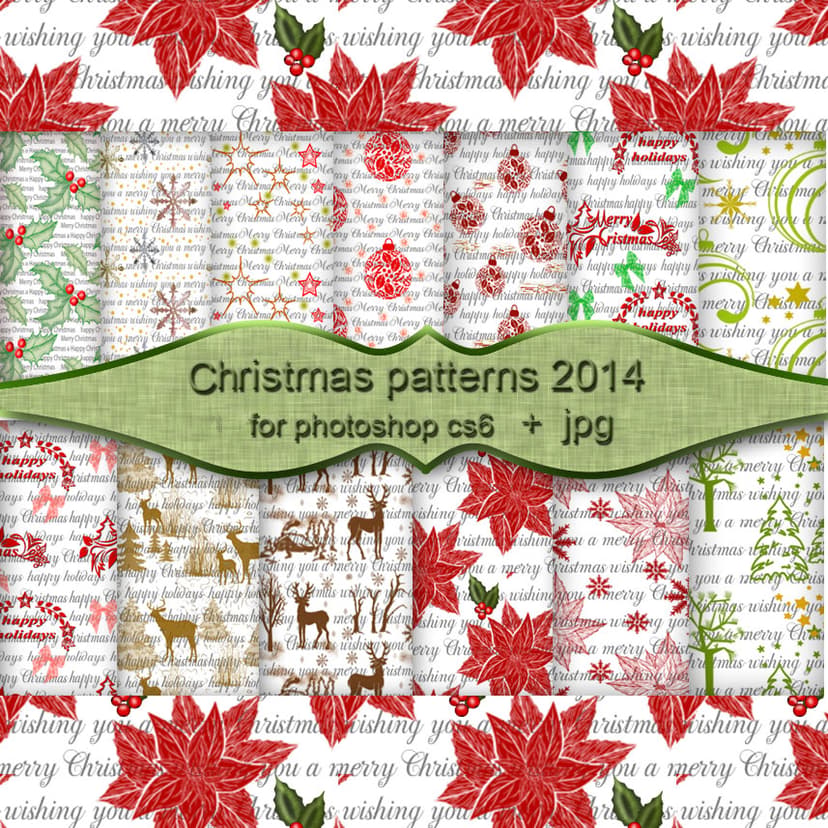Christmas Patterns - Free PAT Download | MyPhotoshopBrushes