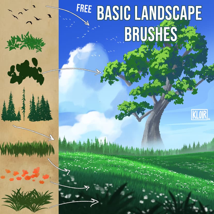 10 Free Grass Brushes - Free ABR Download | MPB