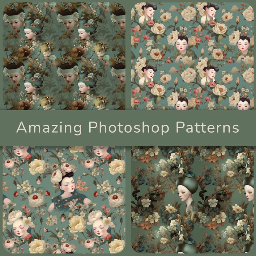 Vintage Extraordinaire Photoshop Patterns - Free PAT Download | MPB