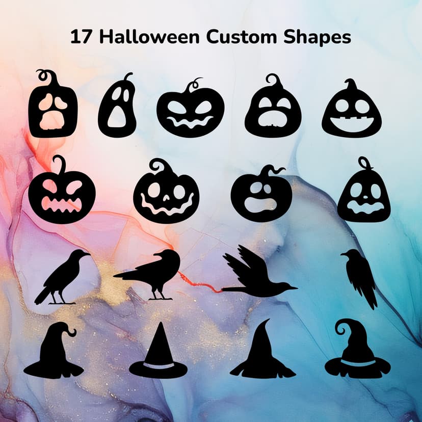 17 Halloween Custom Shapes - Free CSH Download | MyPhotoshopBrushes