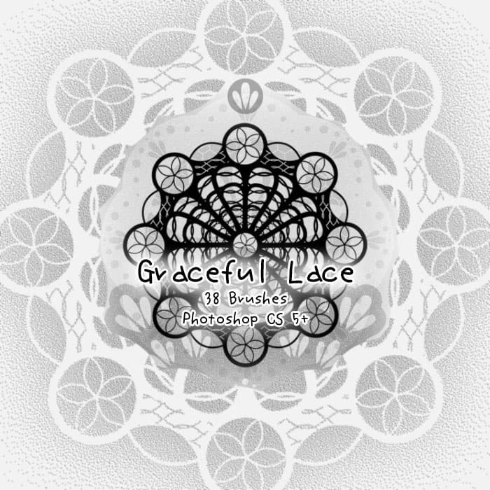 Free Graceful Lace - Free Brushes Download | MyPhotoshopBrushes